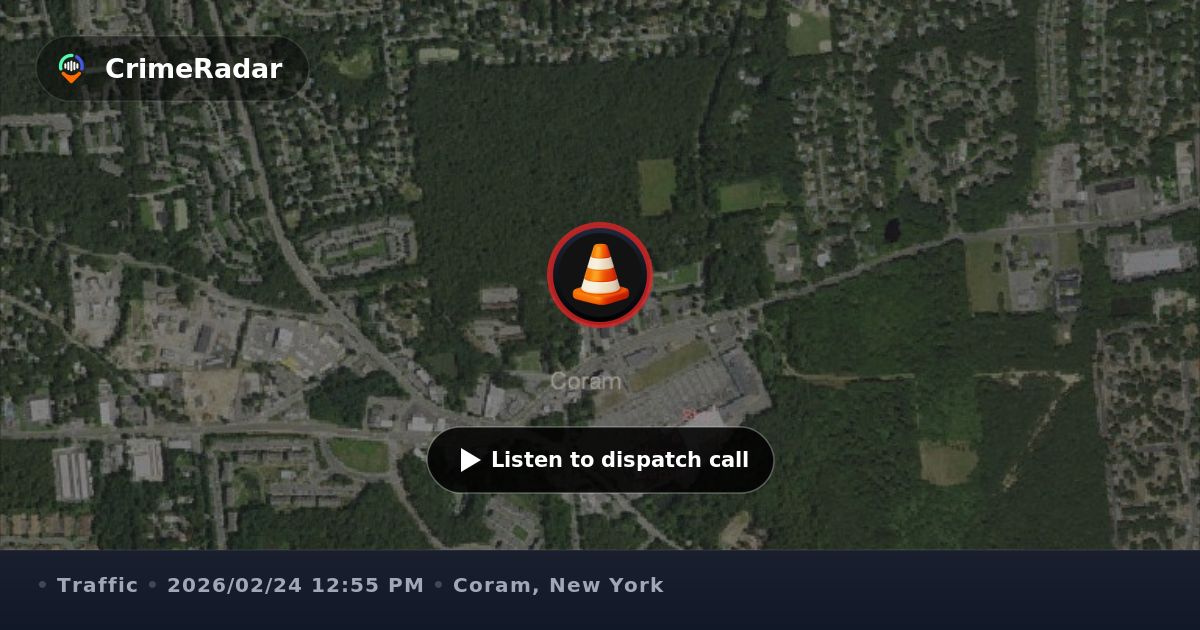 Minor parking lot crash at Coram shopping area, Coram NY | CrimeRadar