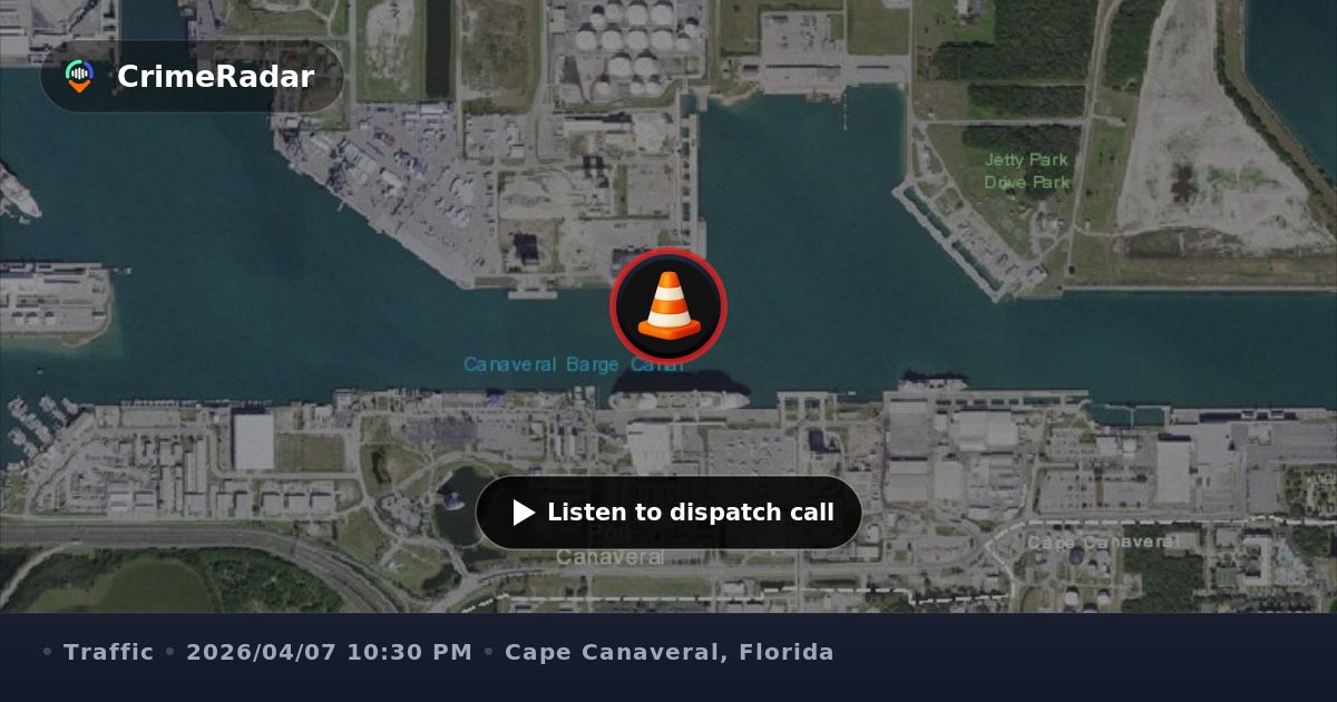 Multi-vehicle crash in severe weather at Port Canaveral, Cape Canaveral ...