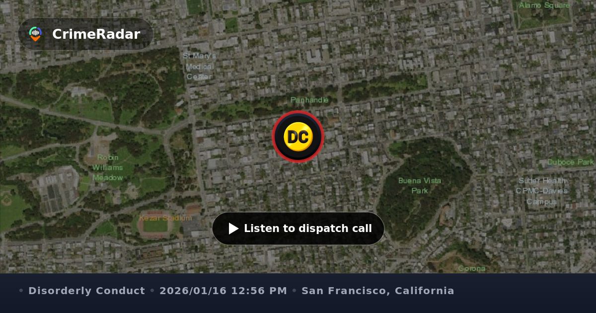 Possible altercation near Haight and Ashbury, San Francisco CA | CrimeRadar