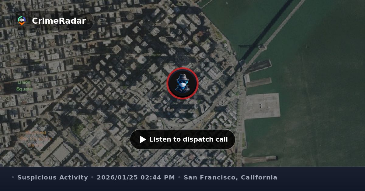 Possible suspicious vehicle near South Park, San Francisco CA | CrimeRadar