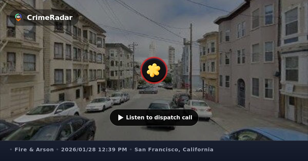 Fire unit assists with vehicle issue on Leavenworth St, San Francisco ...