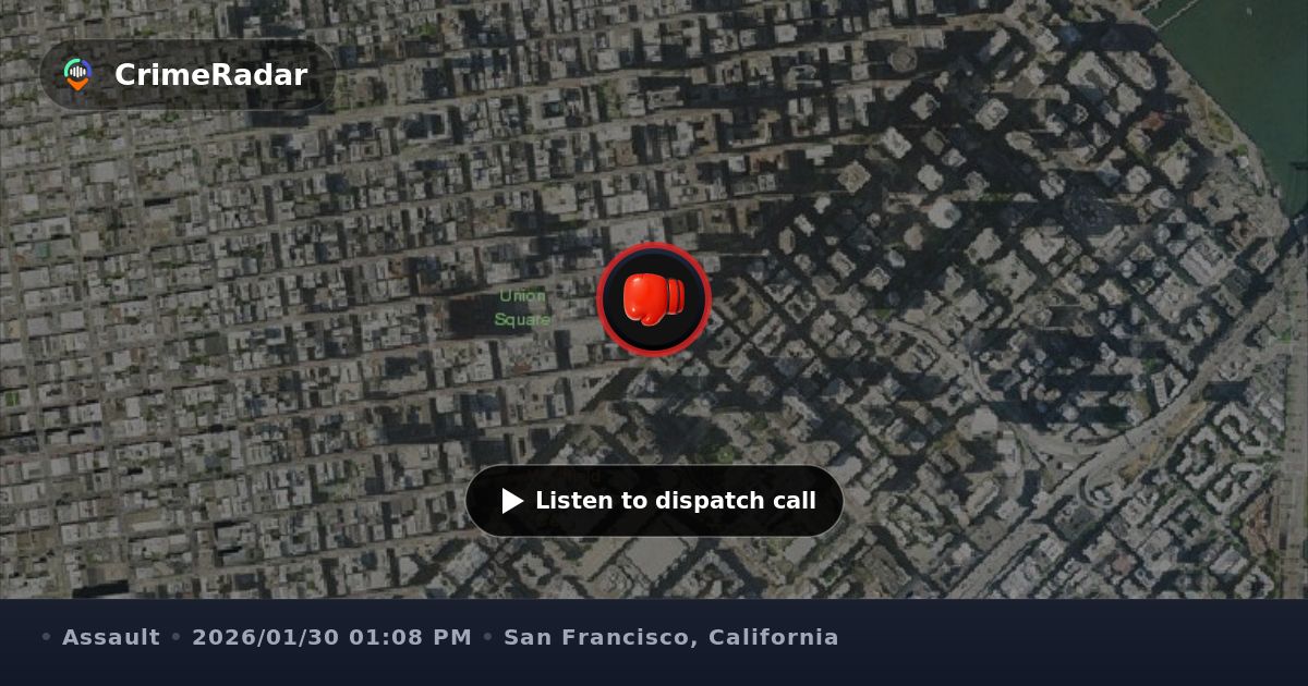 Apparent assault near O'Farrell St, San Francisco CA | CrimeRadar