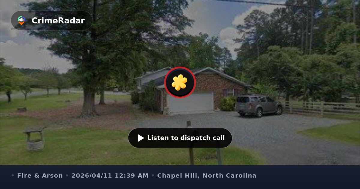 House fire with heavy flames on Manns Chapel Road, Chapel Hill NC ...