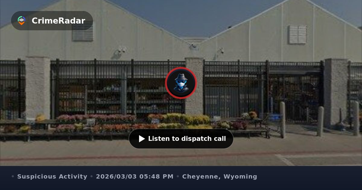Suspicious man and woman reported at Walmart, Cheyenne WY | CrimeRadar