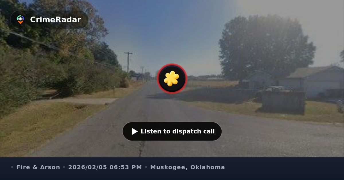 House fire reported near South 35th Street, Muskogee OK | CrimeRadar