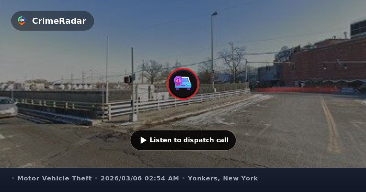 Traffic stop for suspected stolen vehicle, Yonkers NY | CrimeRadar