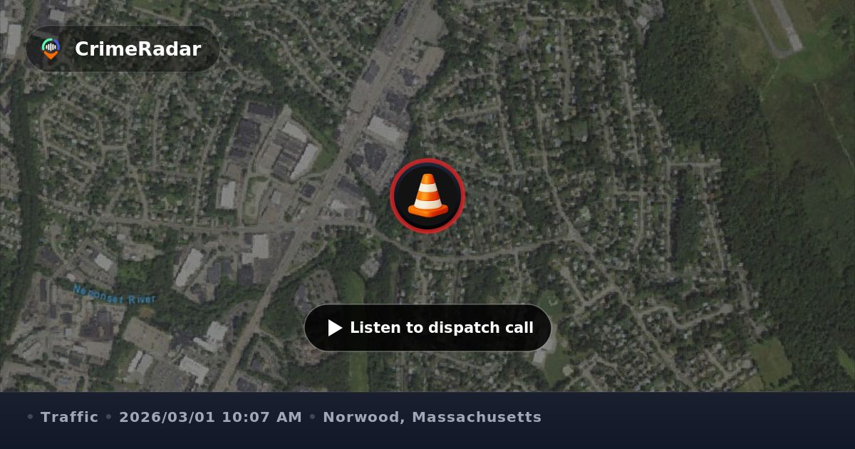 Two-car crash on Dean Street with no injuries, Norwood MA | CrimeRadar
