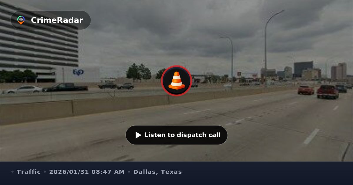 Crash prompts welfare check on I-635 eastbound, Dallas TX | CrimeRadar