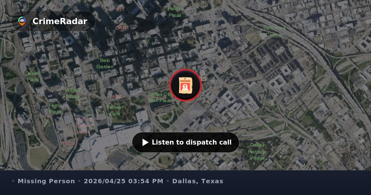 Elderly man with dementia reported missing, Dallas TX | CrimeRadar