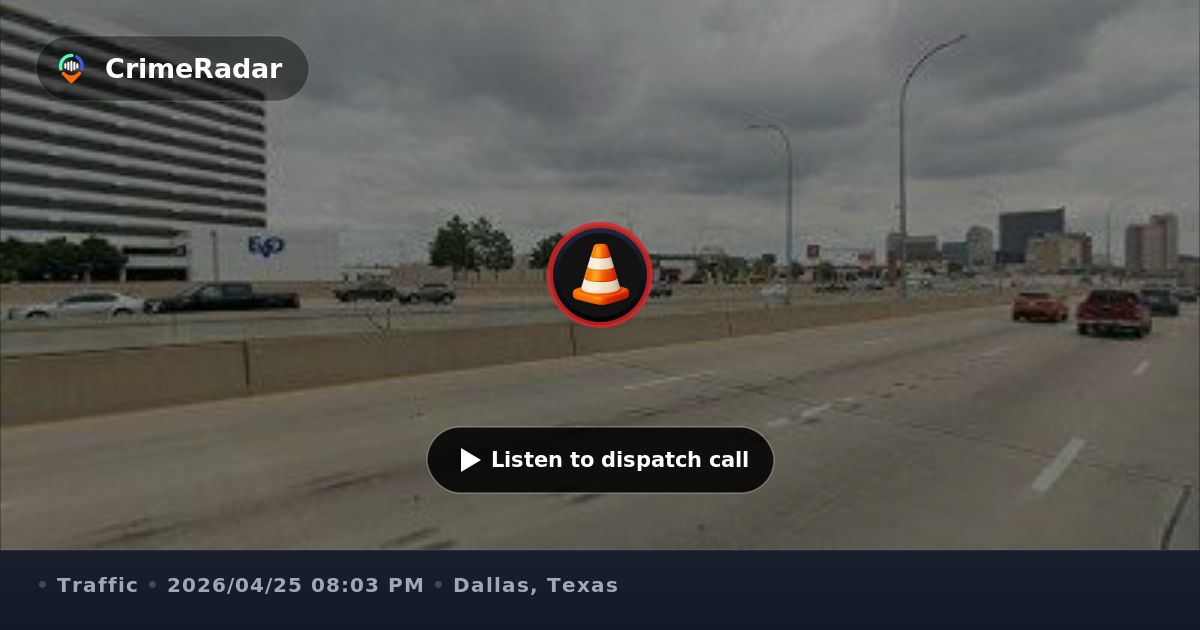Traffic accident on LBJ westbound at Midway, Dallas TX | CrimeRadar