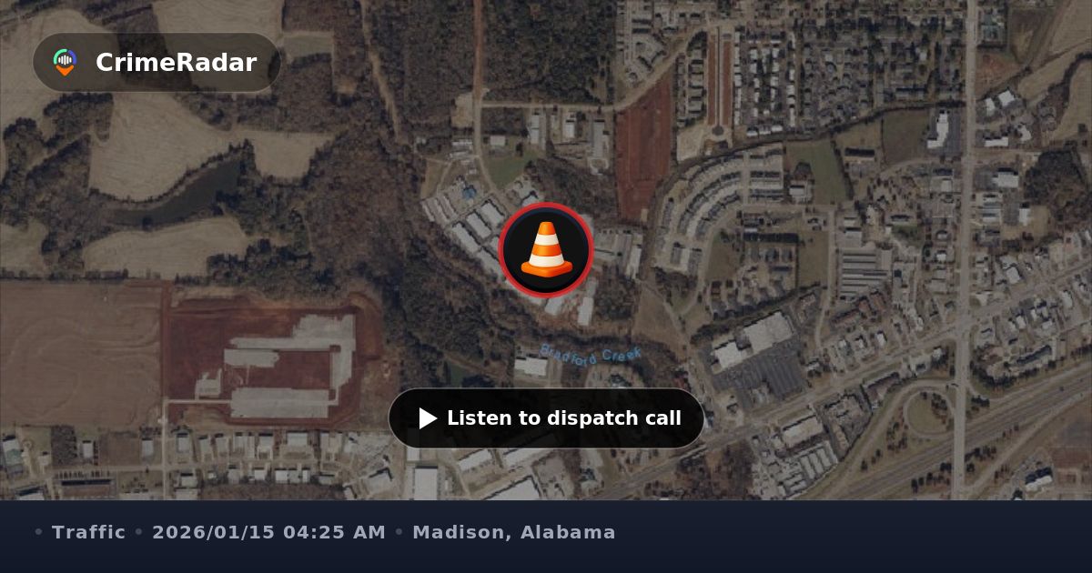 Apparent three-vehicle collision near Madison Blvd, Madison AL | CrimeRadar