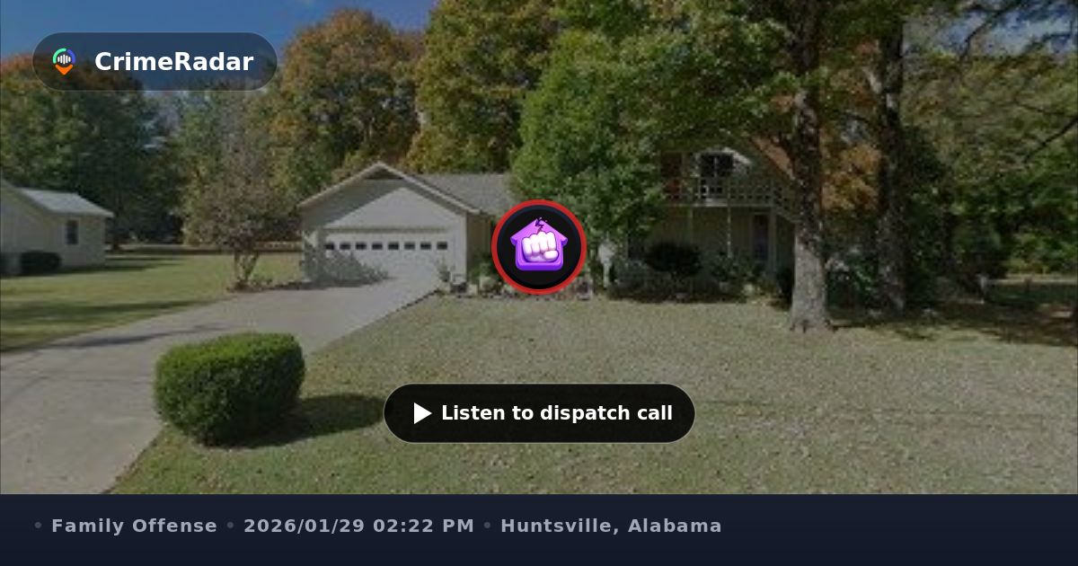 Altercation reported near Cooper St, Huntsville AL | CrimeRadar