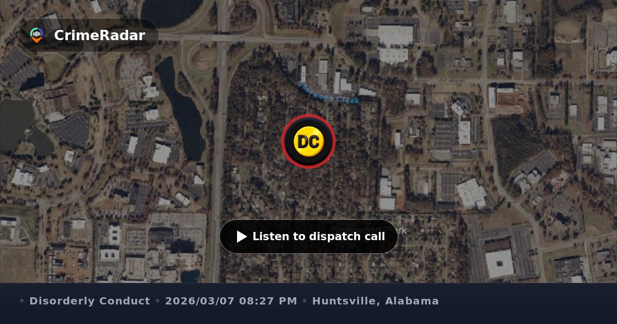 Noise disturbance at Bridge Street apartment, Huntsville AL | CrimeRadar