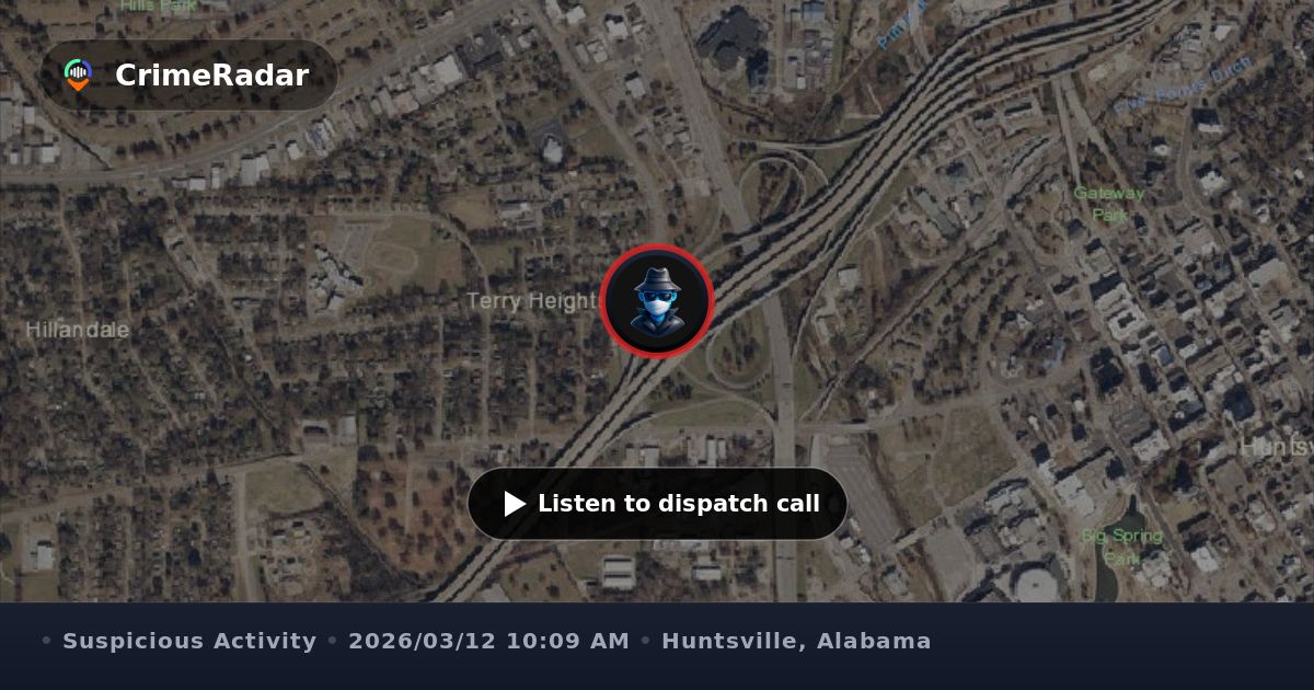 Officer checks person at dead end of Blake Street, Huntsville AL ...