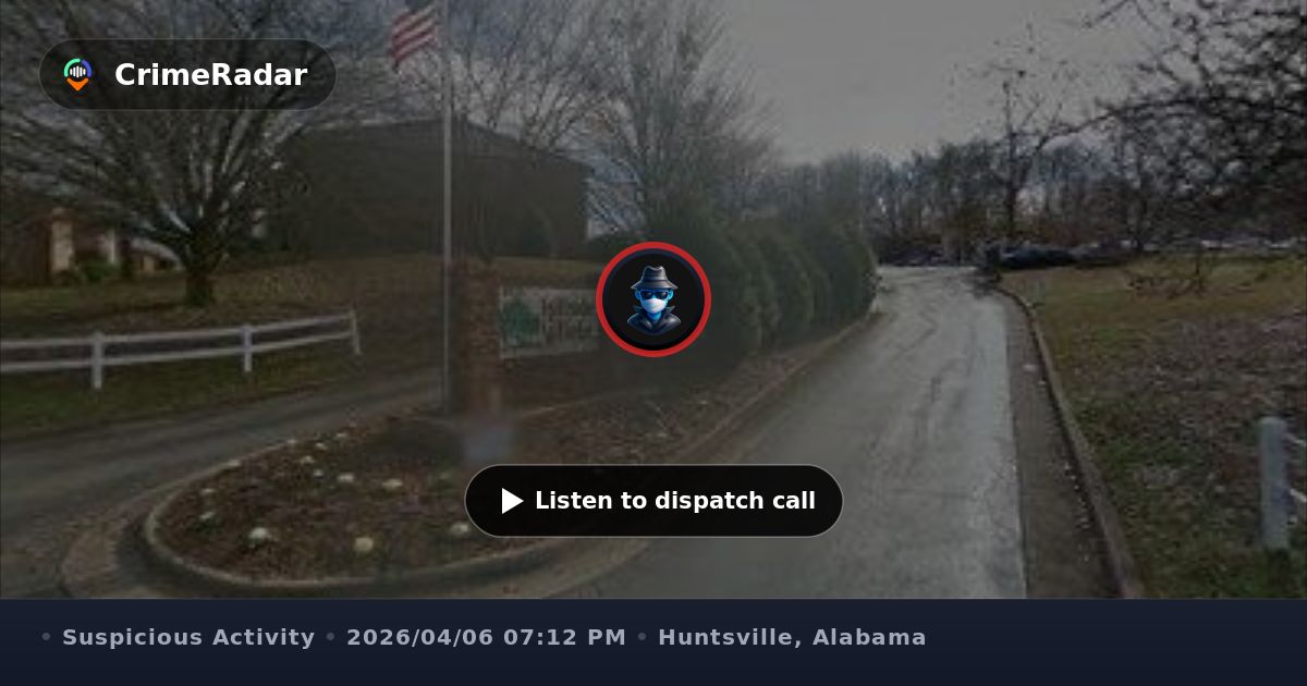 Suspicious man walking in apartment parking lot, Huntsville AL | CrimeRadar