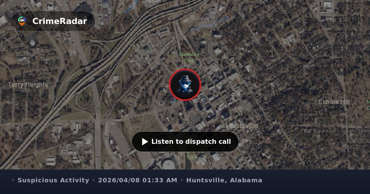Officer requested for homeless man at hotel, Huntsville AL | CrimeRadar
