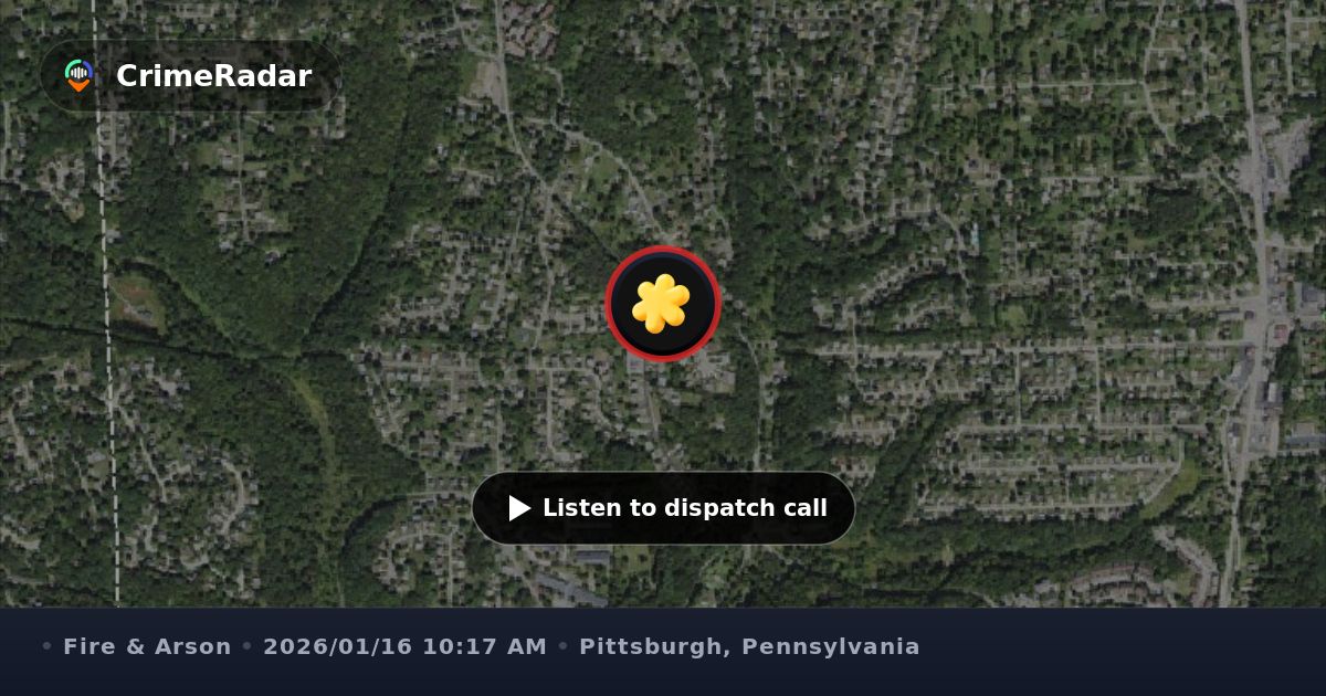Faulty detector prompts response on Sloop Rd, Pittsburgh PA | CrimeRadar