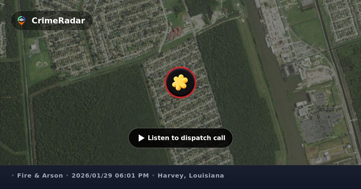 Grease fire extinguished on Woodbriar Dr, Harvey LA | CrimeRadar