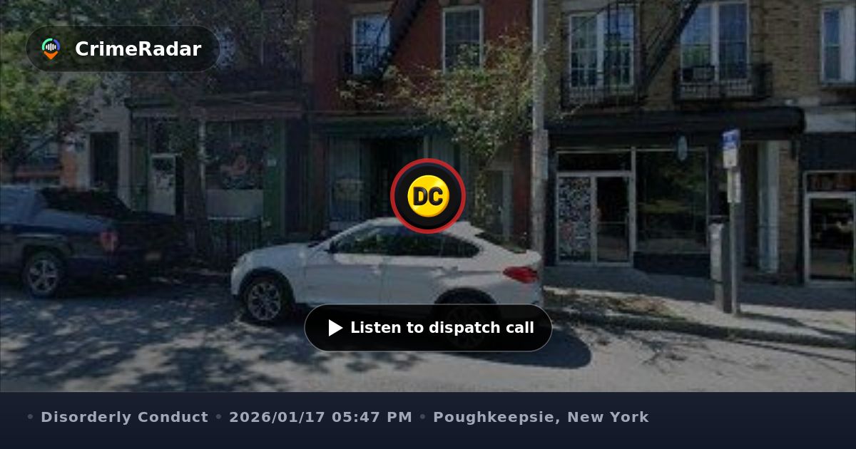 Deputies respond to disturbance near Main St, Poughkeepsie NY | CrimeRadar