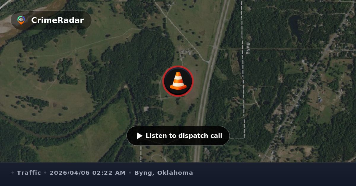 Crash reported near Catfish Kettle on Highway 377, Byng OK | CrimeRadar
