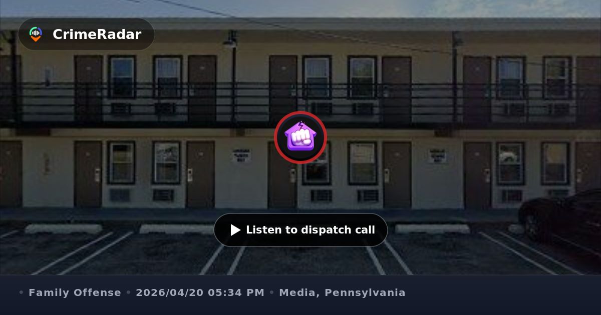 Custody dispute and possible vandalism in hotel room, Media PA | CrimeRadar