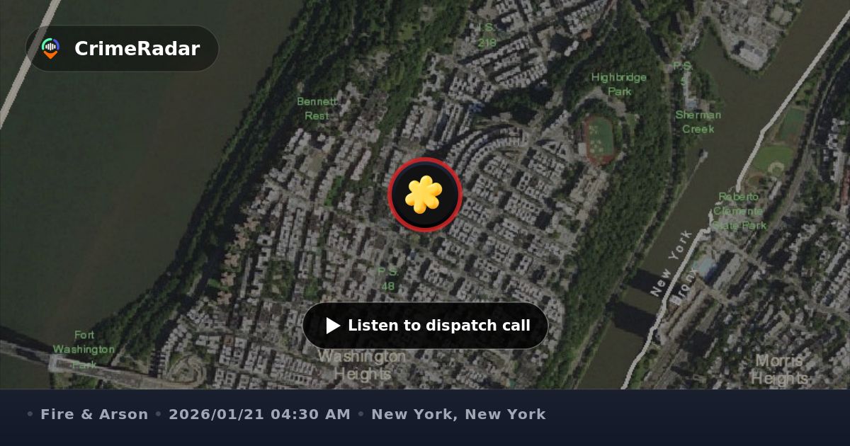 Smoke condition near Broadway and West 180th St, New York NY | CrimeRadar