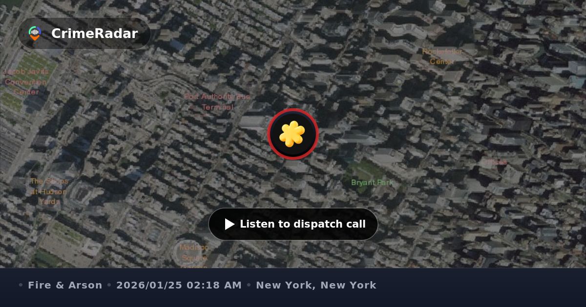 Fire crews respond to alarm near Penn Plaza, New York NY | CrimeRadar