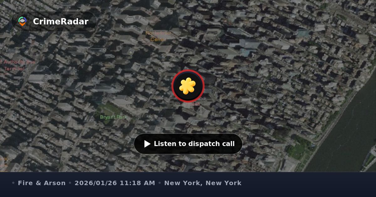 Broken sprinkler pipe triggers fire response, New York NY | CrimeRadar