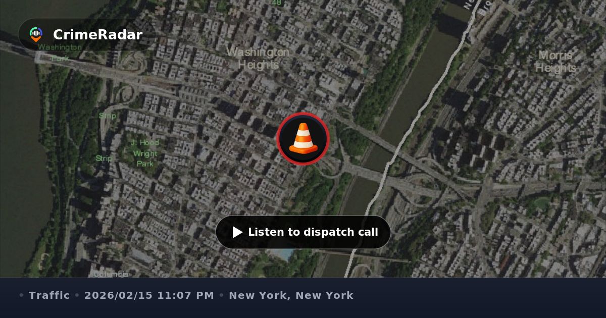 Auto accident at George Washington Bridge on the Trans Manhattan ...