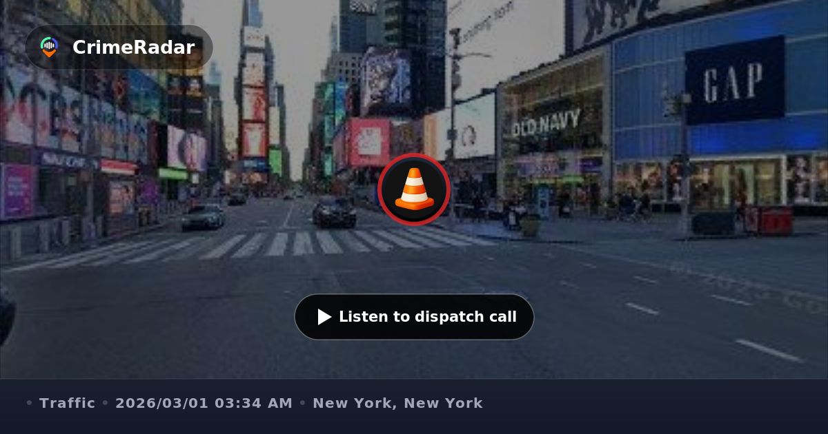 Car accident at West 44th Street and 7th Avenue, New York NY | CrimeRadar