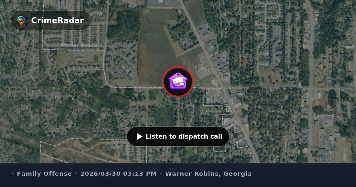 Officers meet domestic offender at Elaine and Leverette, Warner Robins ...
