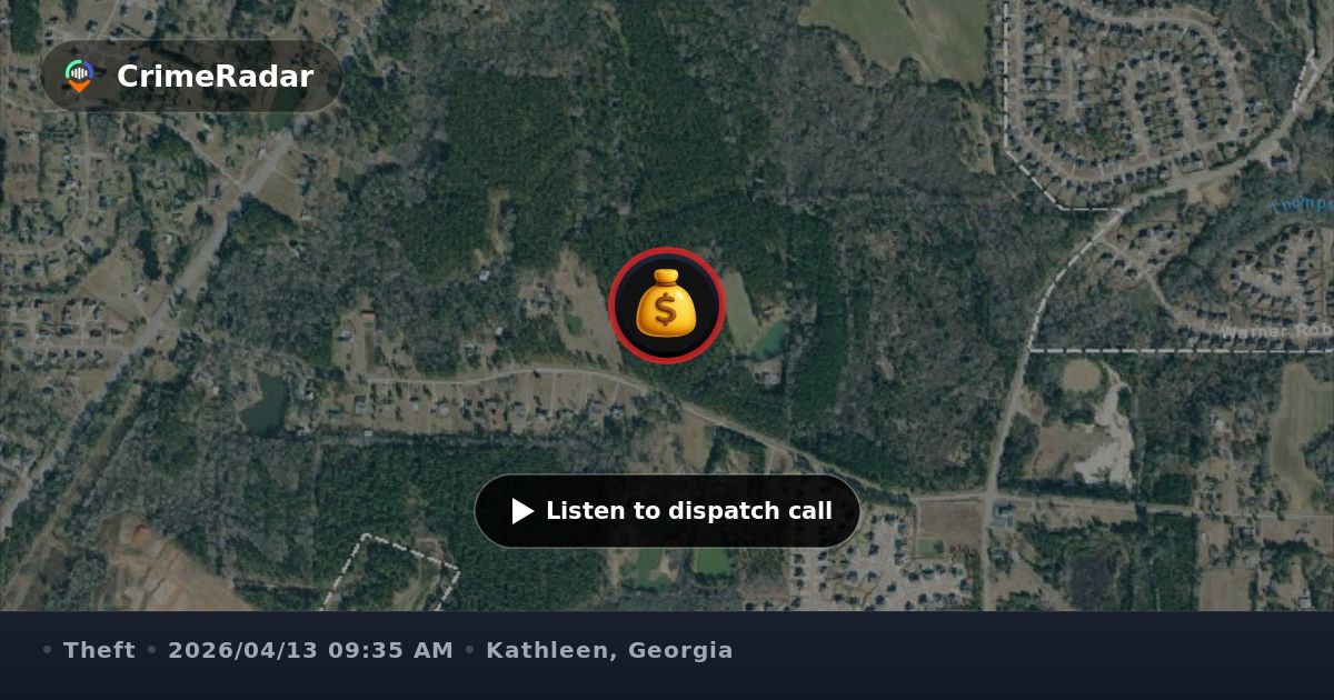 Reported theft near Woodard Road in Kathleen, GA, Kathleen GA | CrimeRadar