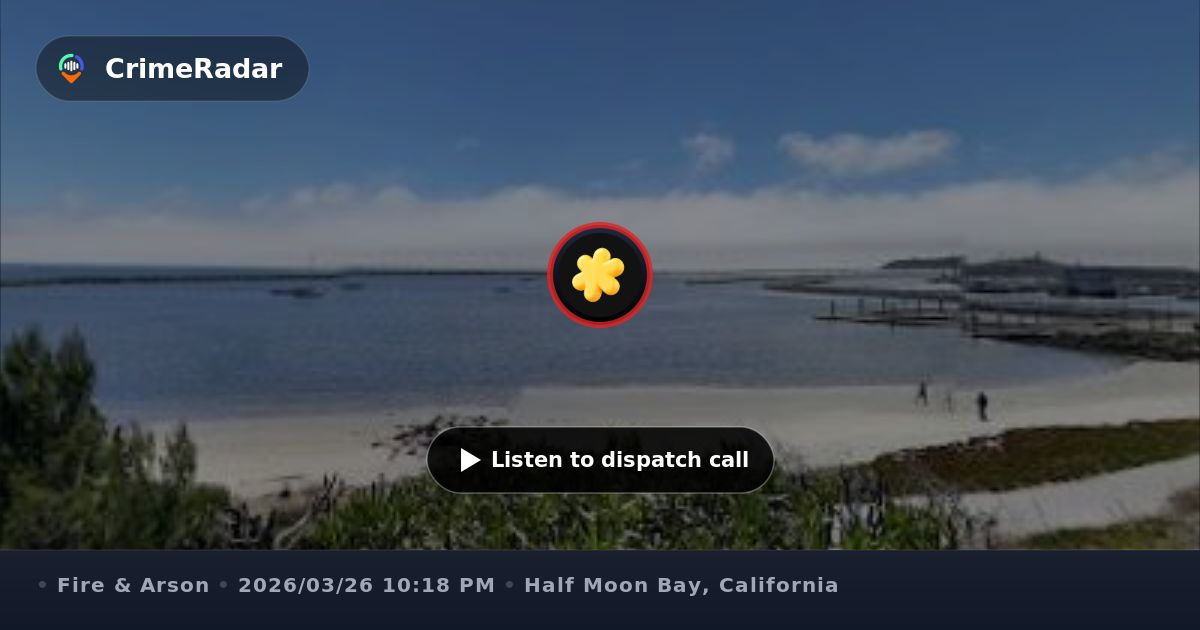 Trash fire from broken fire pit line at restaurant, Half Moon Bay CA ...