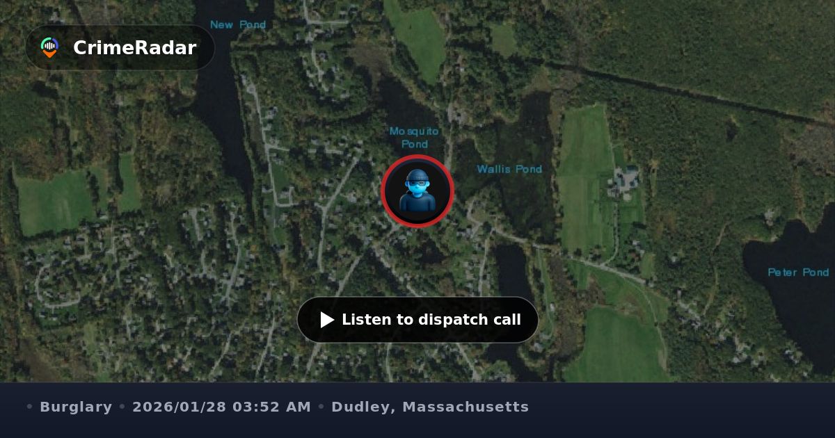 Alarm confirmed accidental on Charlton Rd, Dudley MA | CrimeRadar