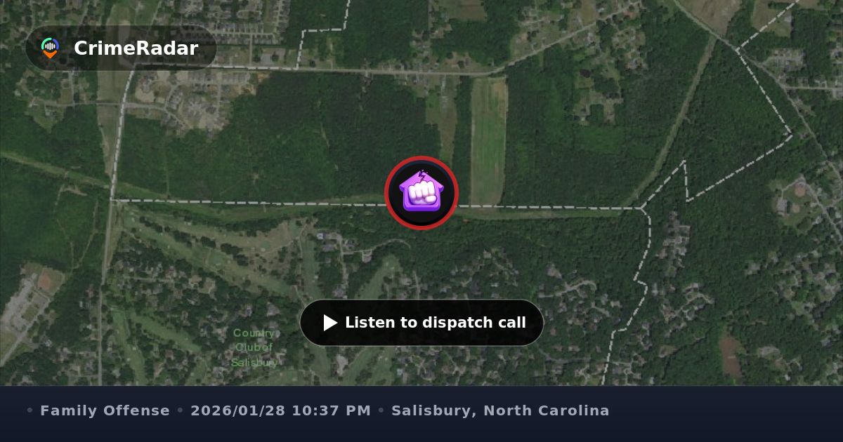 Family dispute possible near North Ellis St, Salisbury NC | CrimeRadar