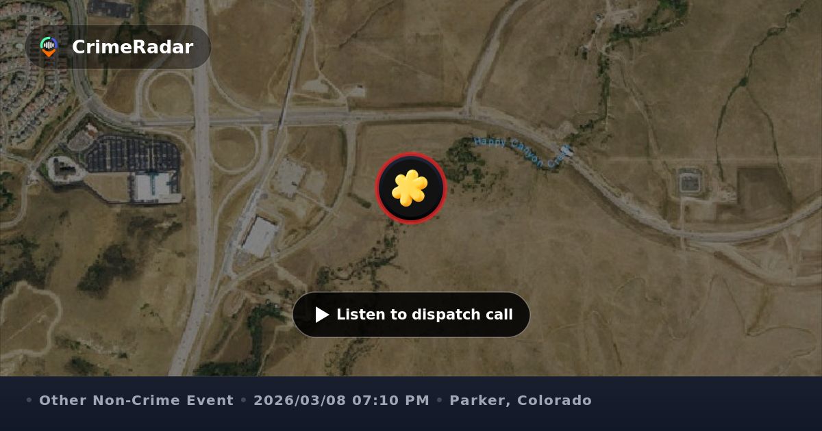 Water leak reported in apartment ceiling, Parker CO | CrimeRadar