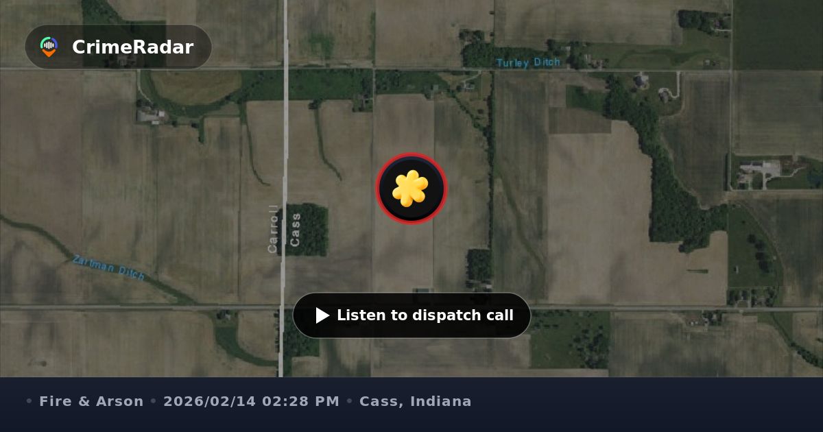 Officer assists fire crews with ongoing field burn, Cass County IN ...