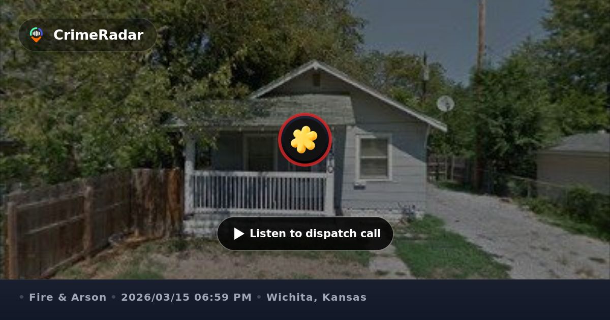 Garage fire on East Morris Street in Wichita, Wichita KS | CrimeRadar
