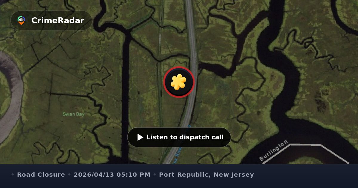 Bridge closure in Mullica River area, Port Republic NJ | CrimeRadar