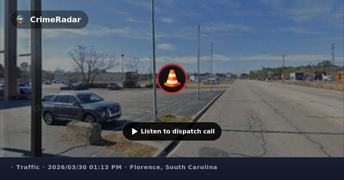 Three-car crash on southbound Palmetto Street, Florence SC | CrimeRadar