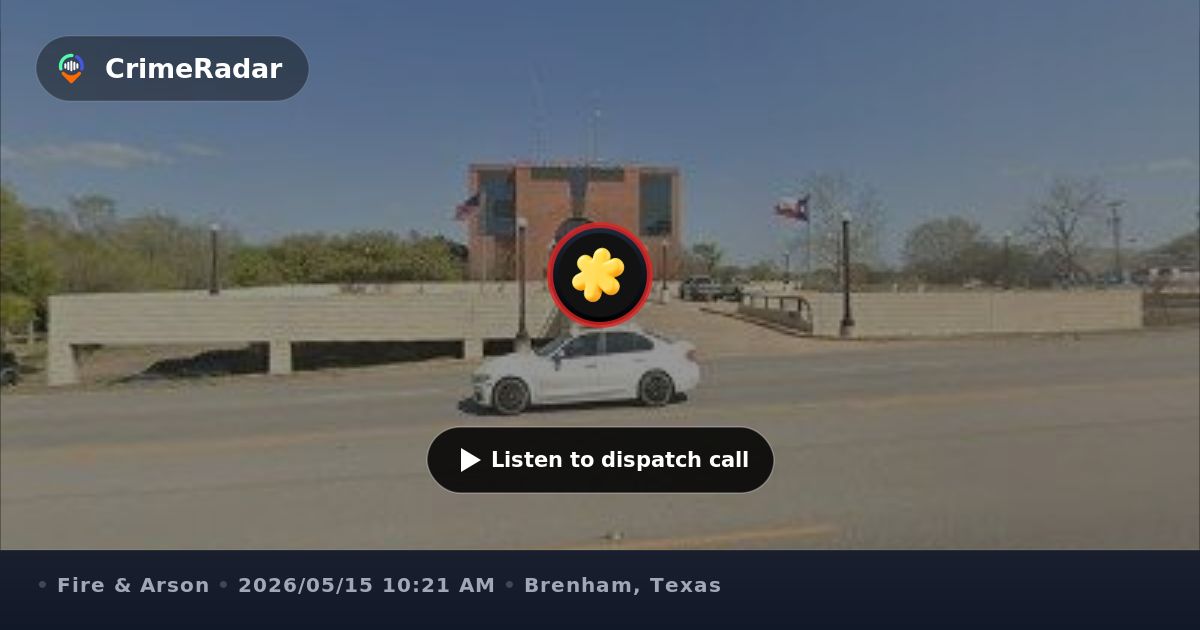 Vehicle fire at Brenham National Bank drive-through, Brenham TX ...