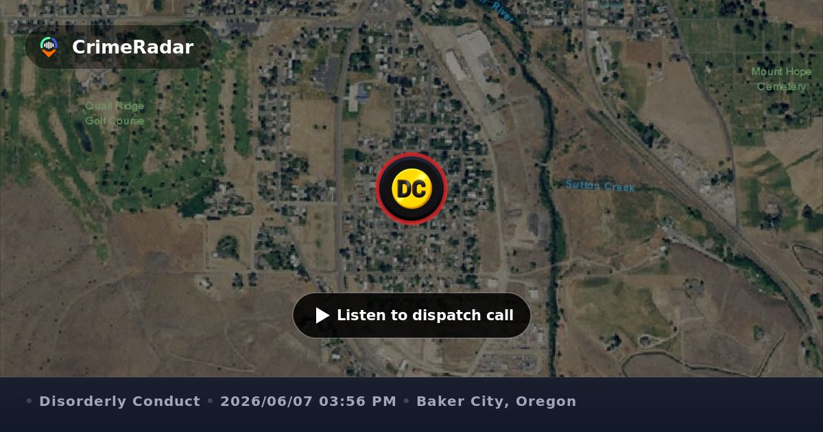Verbal dispute over car at Johnson Ranch, Baker City OR | CrimeRadar