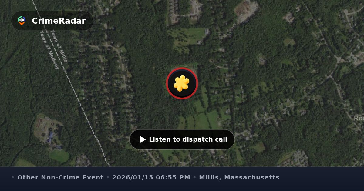 Vehicle towed and person transported near Village St, Millis MA ...