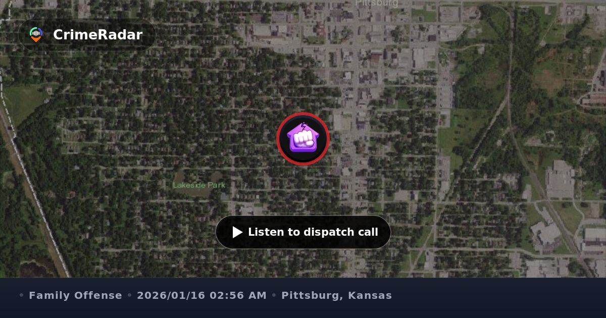 Possible domestic disturbance near West Forest St, Pittsburg KS ...