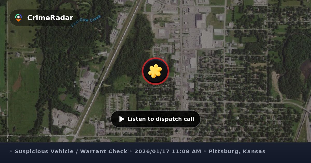 Abandoned vehicle checked near Broadway St, Pittsburg KS | CrimeRadar