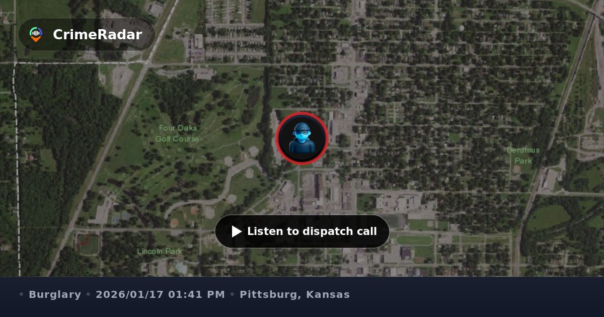 Residential alarm near Fortieth and Walnut, Pittsburg KS | CrimeRadar
