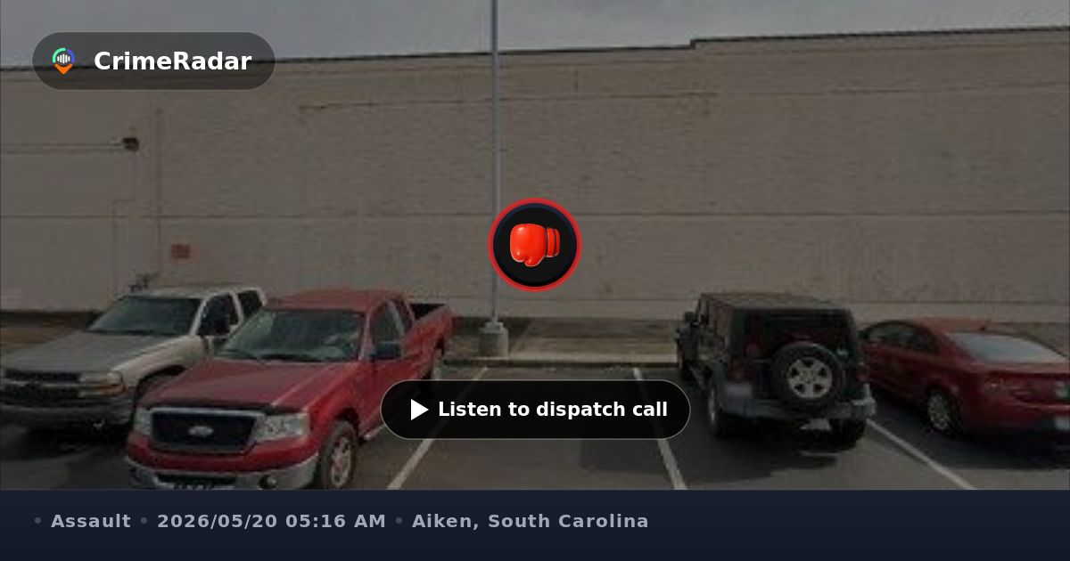 Report of assault at police headquarters, Aiken SC | CrimeRadar