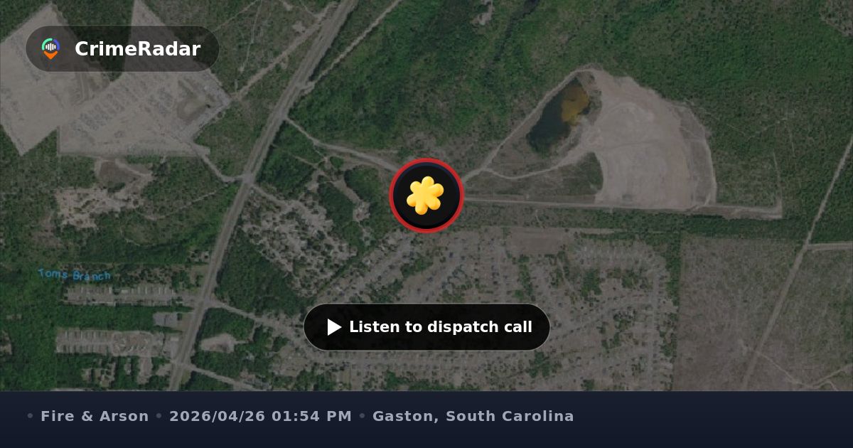 Structure fire reported on Woodcote Drive, Gaston SC | CrimeRadar