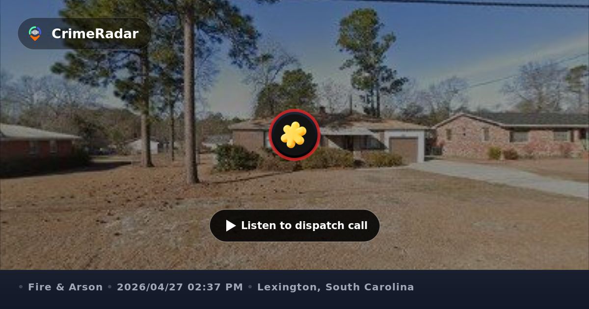 Structure fire reported on Hookson Circle, Lexington County SC | CrimeRadar