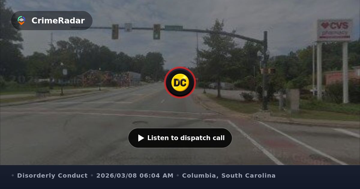 Person dancing in middle of busy intersection, Columbia SC | CrimeRadar